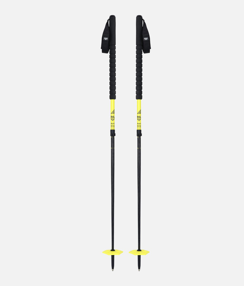 Black Crows DUOS FREEBIRD Adjustable Ski Poles 2026 - Black/Yellow ...